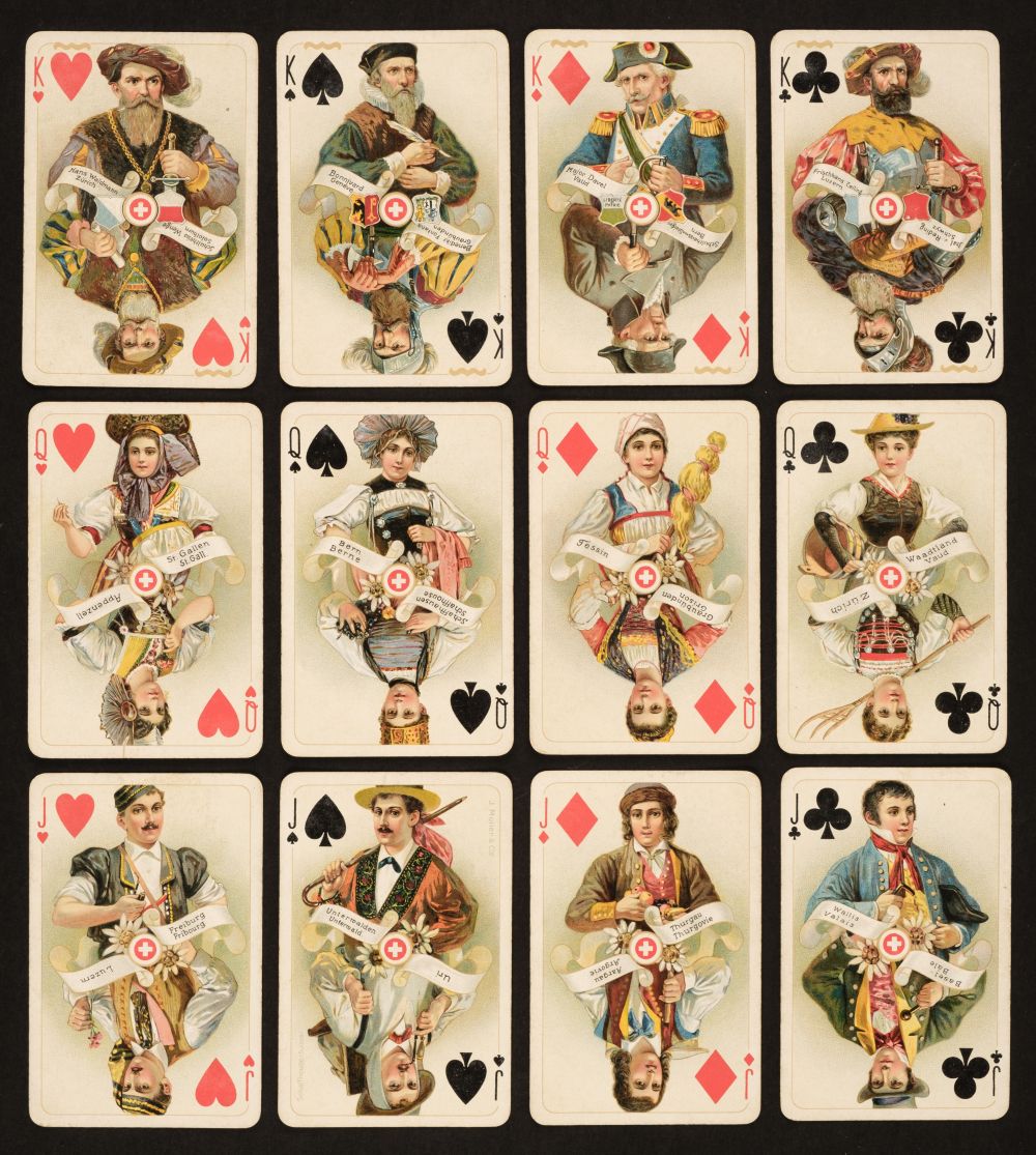Lot 557 - Swiss Playing Cards. Swiss Cantons Pattern