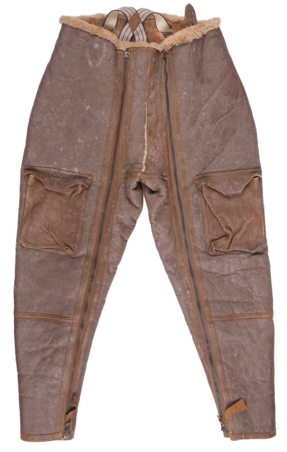 Lot 227 - Flying Trousers. Two pairs of WWII RAF brown
