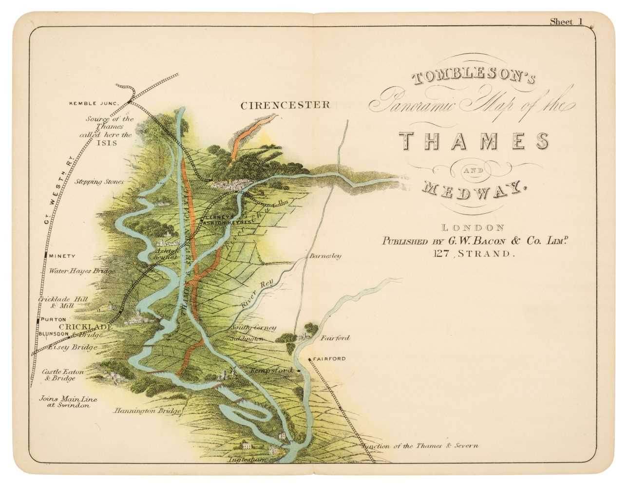 Lot 128 - River Thames. Farrer's Panoramic Atlas of