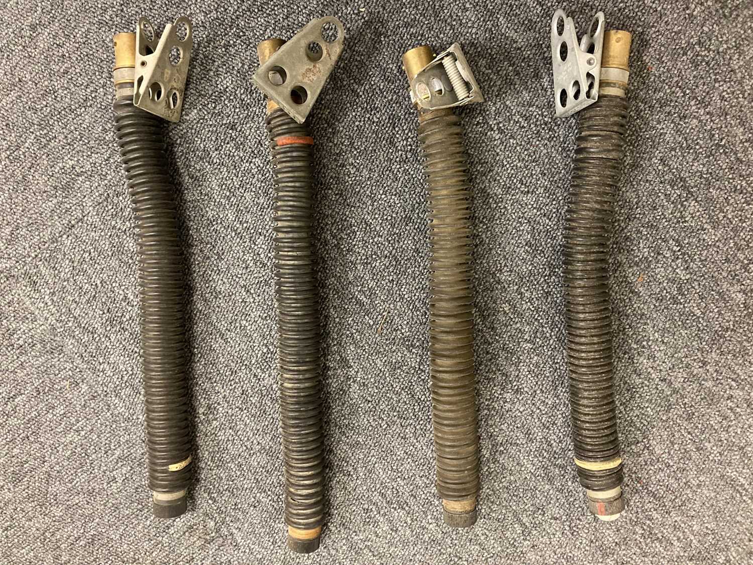 Lot 192 - Oxygen Mask Tubes. A collection of nine WWII
