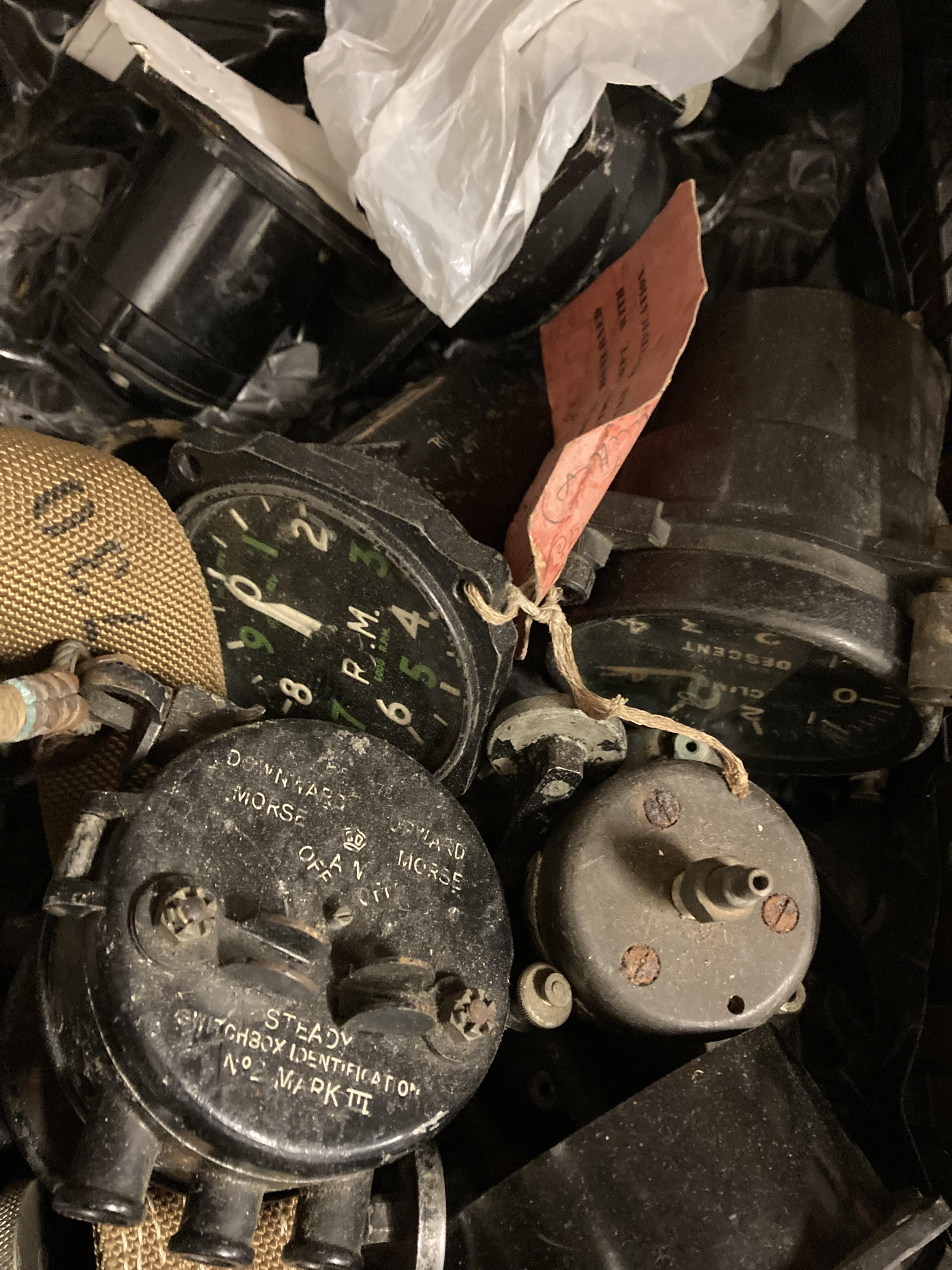 Lot 173 - Aircraft Instruments. A collection of WWII