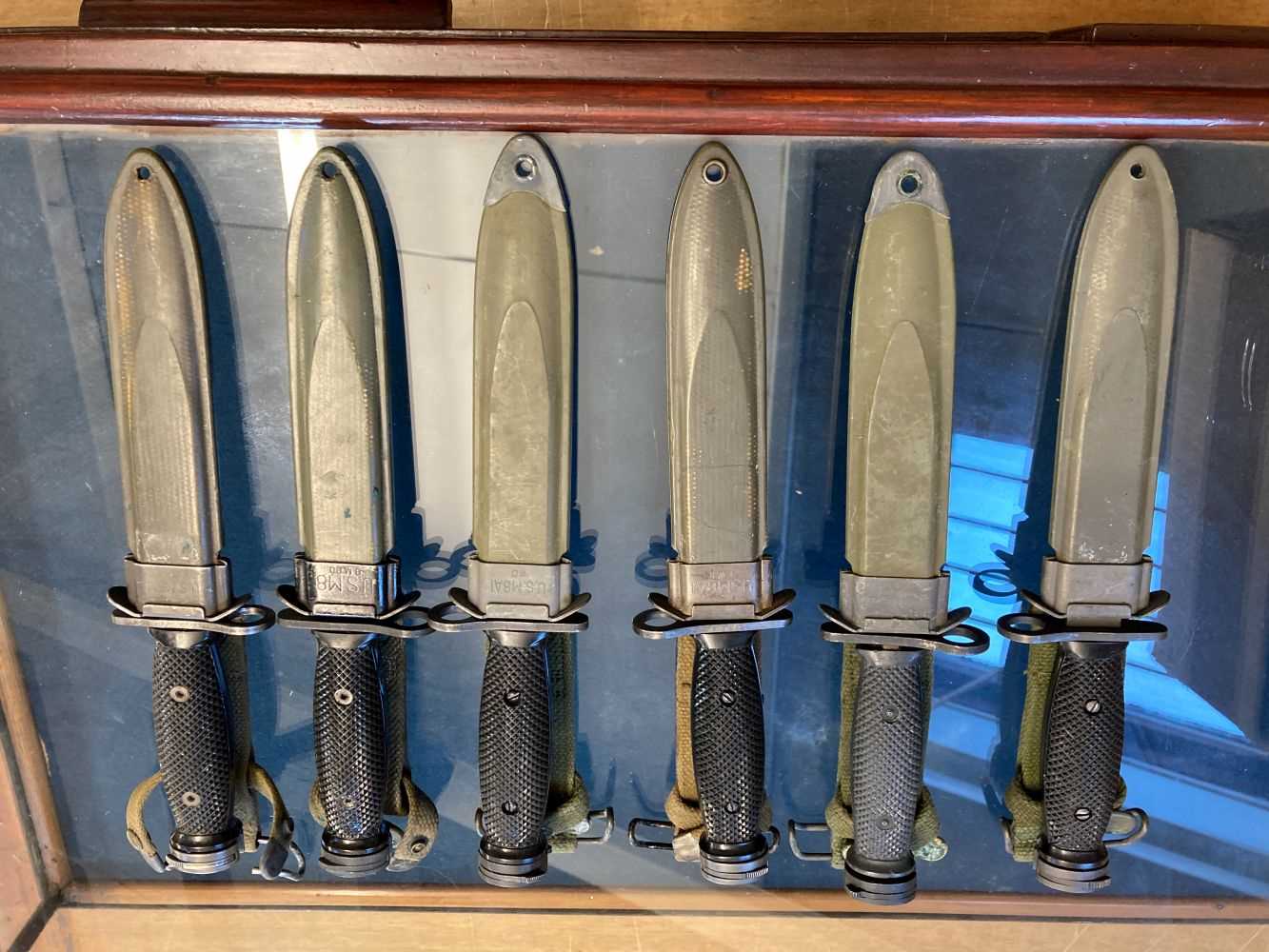 Lot 412 - Fighting Knife. A collection of six American