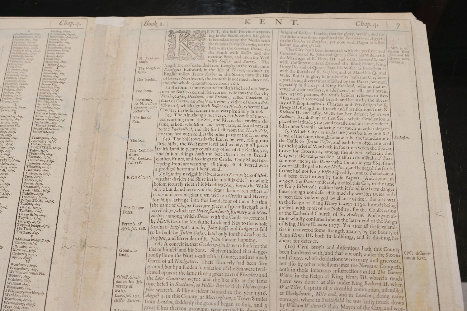 Lot 103 - Kent. Speed (John), Kent with her Cities and