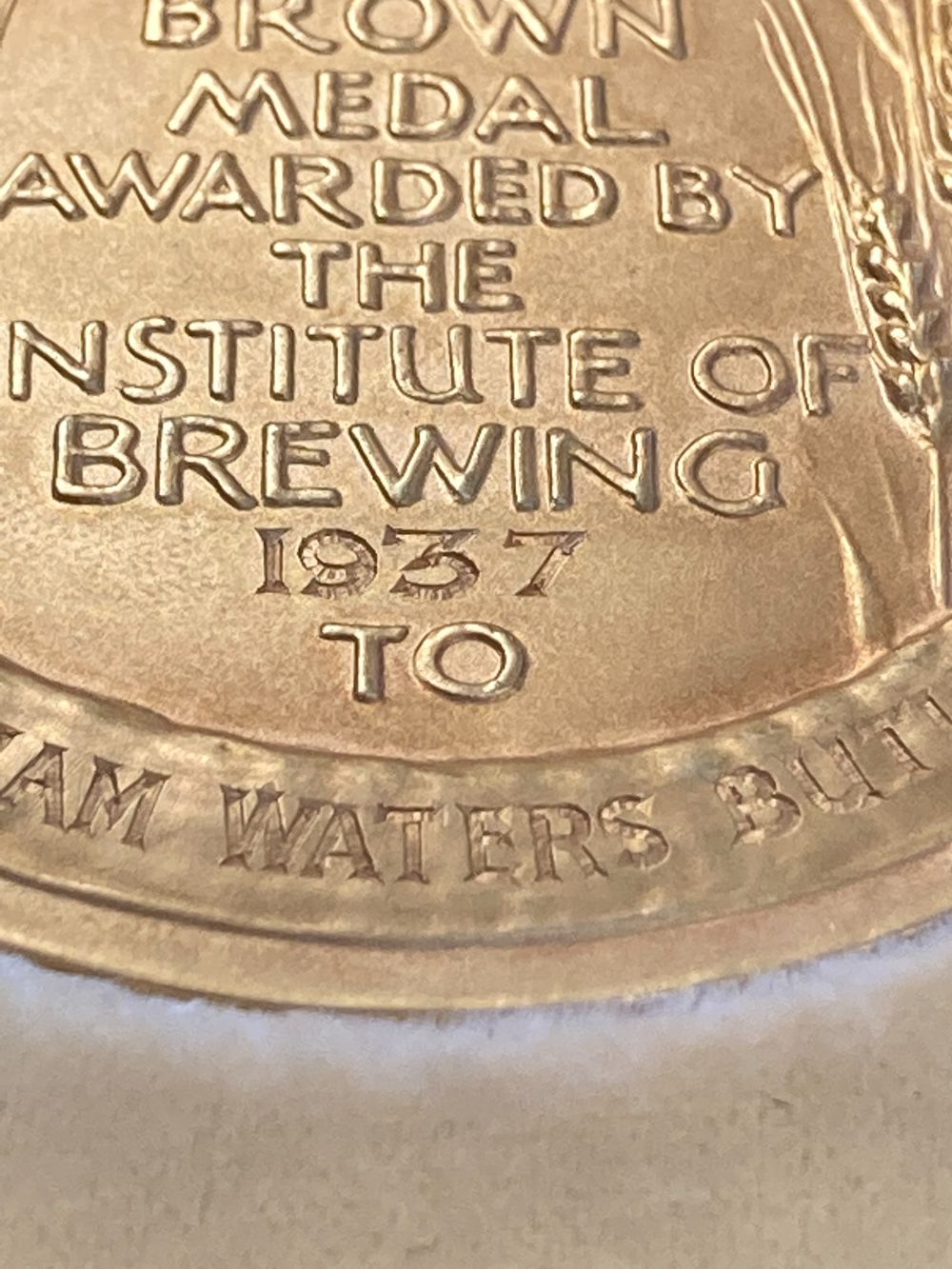 Lot 487 - The Horace Brown Medal. A gold medal awarded