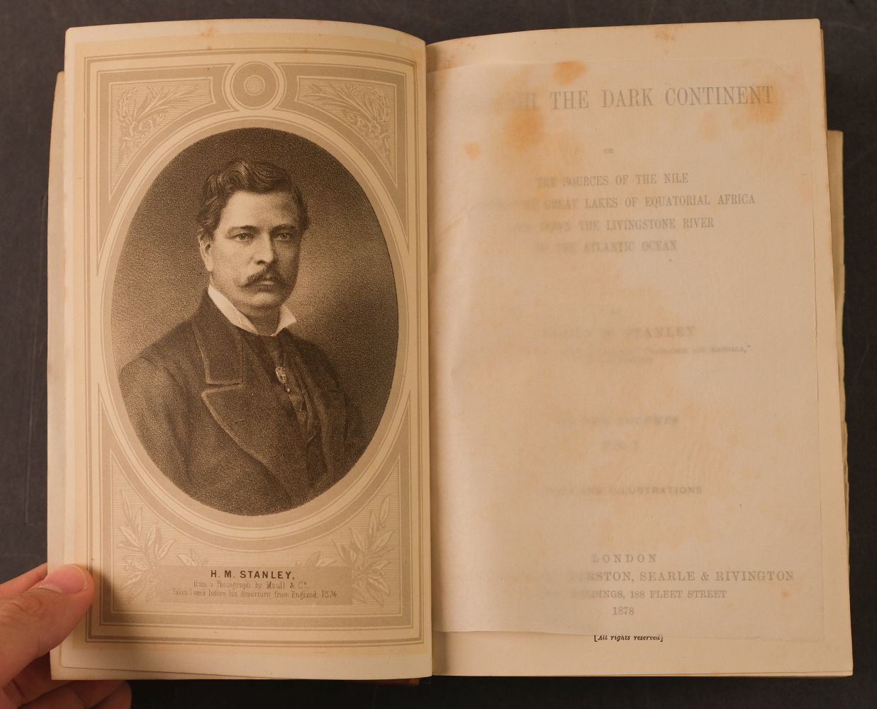 Lot 10 - Stanley (Henry Morton). Through the Dark