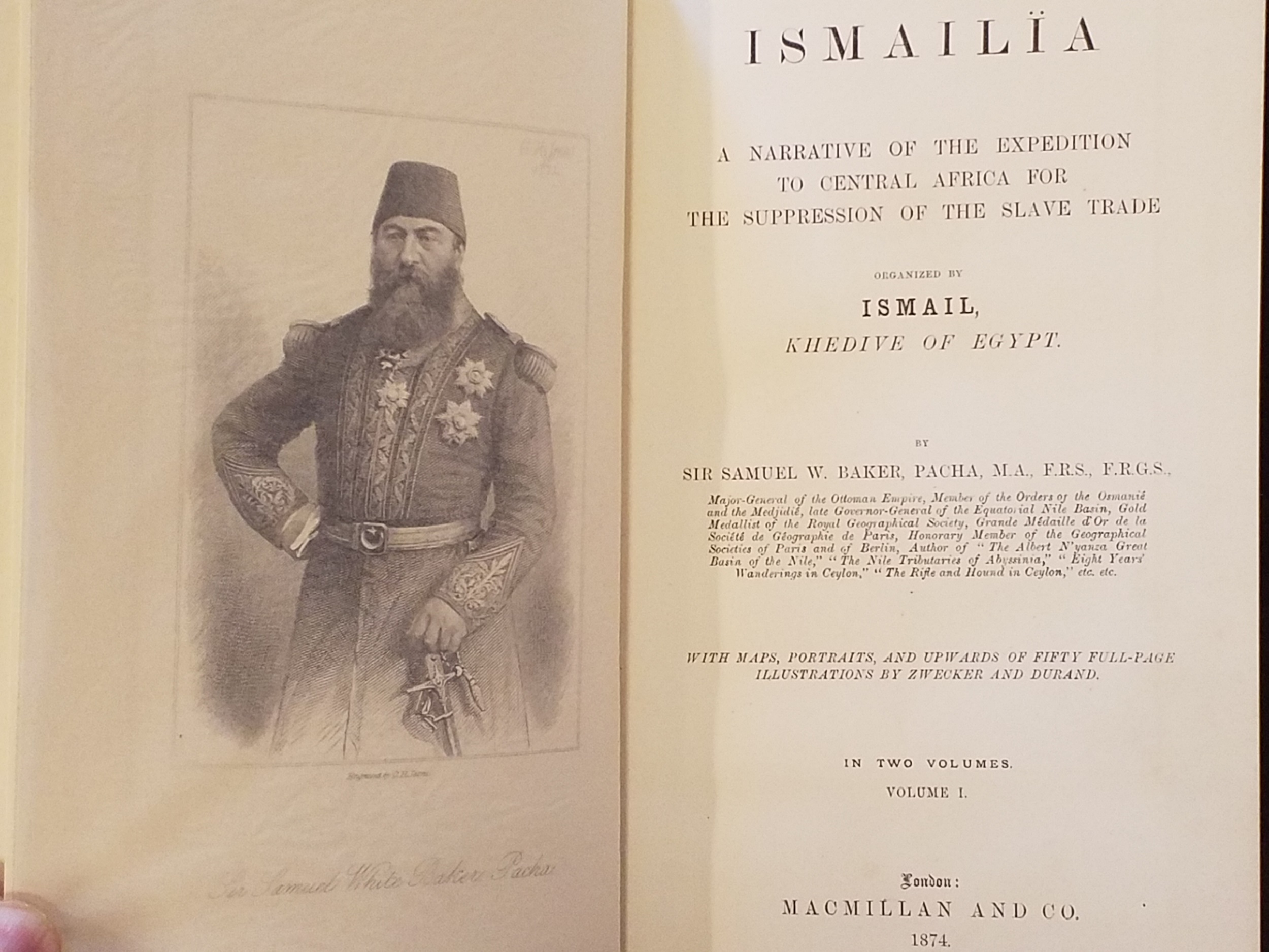 Lot 4 - Baker (Samuel W.) Ismailia, 2 volumes, 1st
