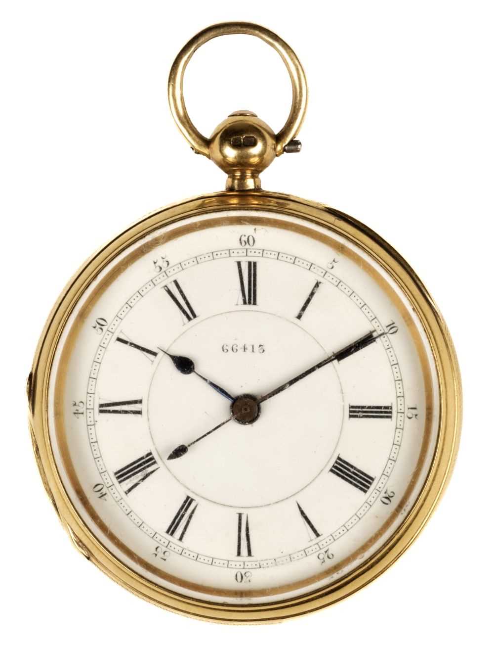 Lot 51 - Pocket Watch. A Victorian 18ct gold open face
