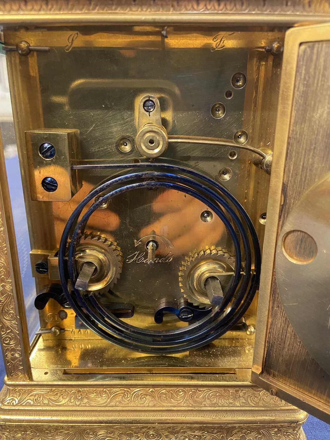 Lot 18 - Carriage Clock. A Victorian brass carriage