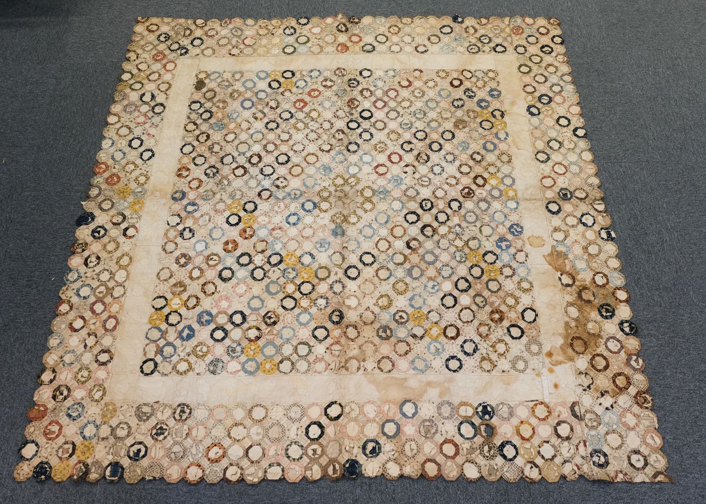 Lot 171 - Quilt. A large piece of Victorian patchwork