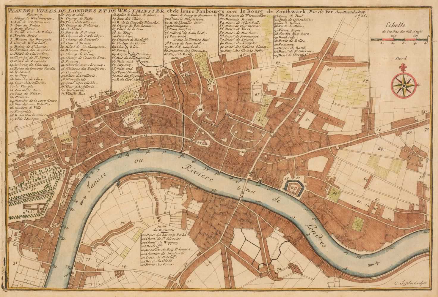 Lot 179 - London. De Fer (Nicolas), Plan des Villes de