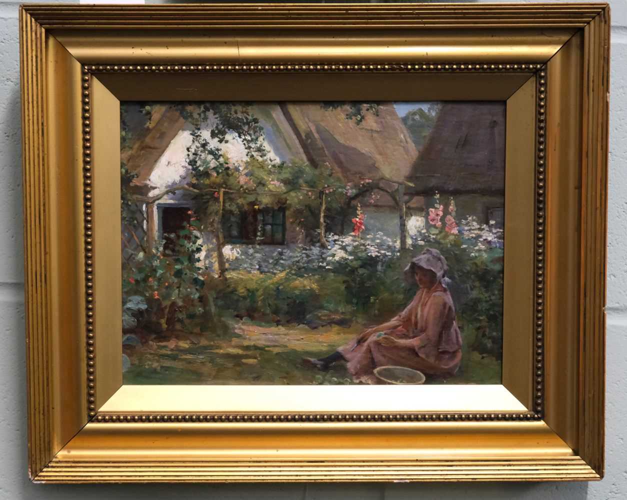 Lot 244 - British Impressionist School. Girl in a