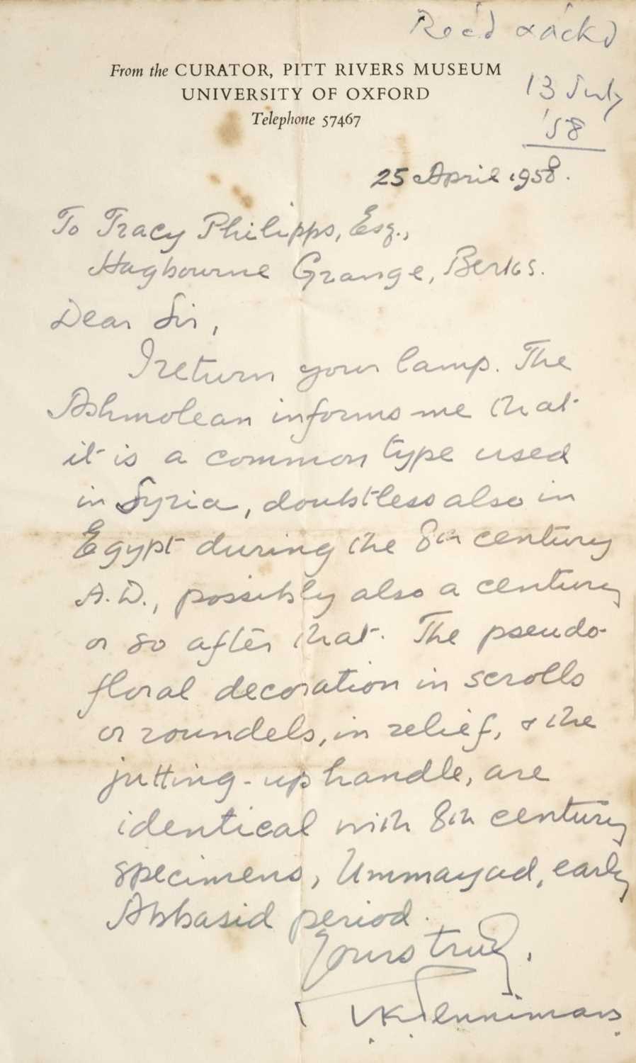 Lot 144 - Syria. A Syrian terracotta oil lamp circa