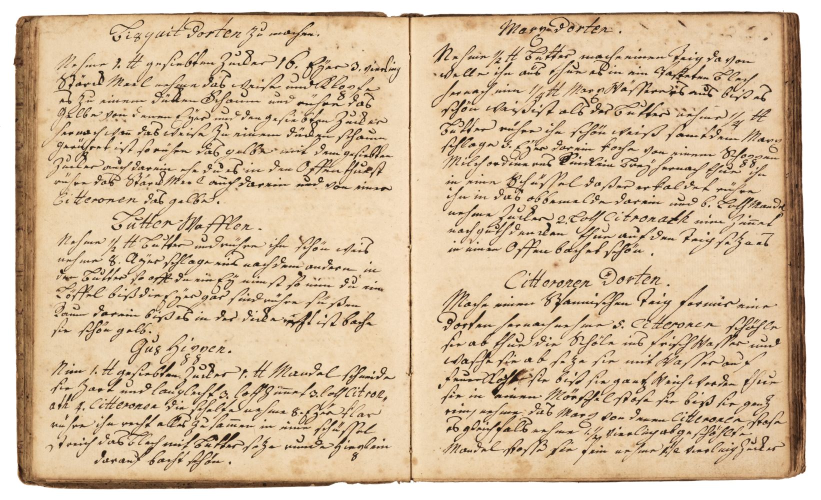 Lot 256 - Cookery Receipts. A German manuscript
