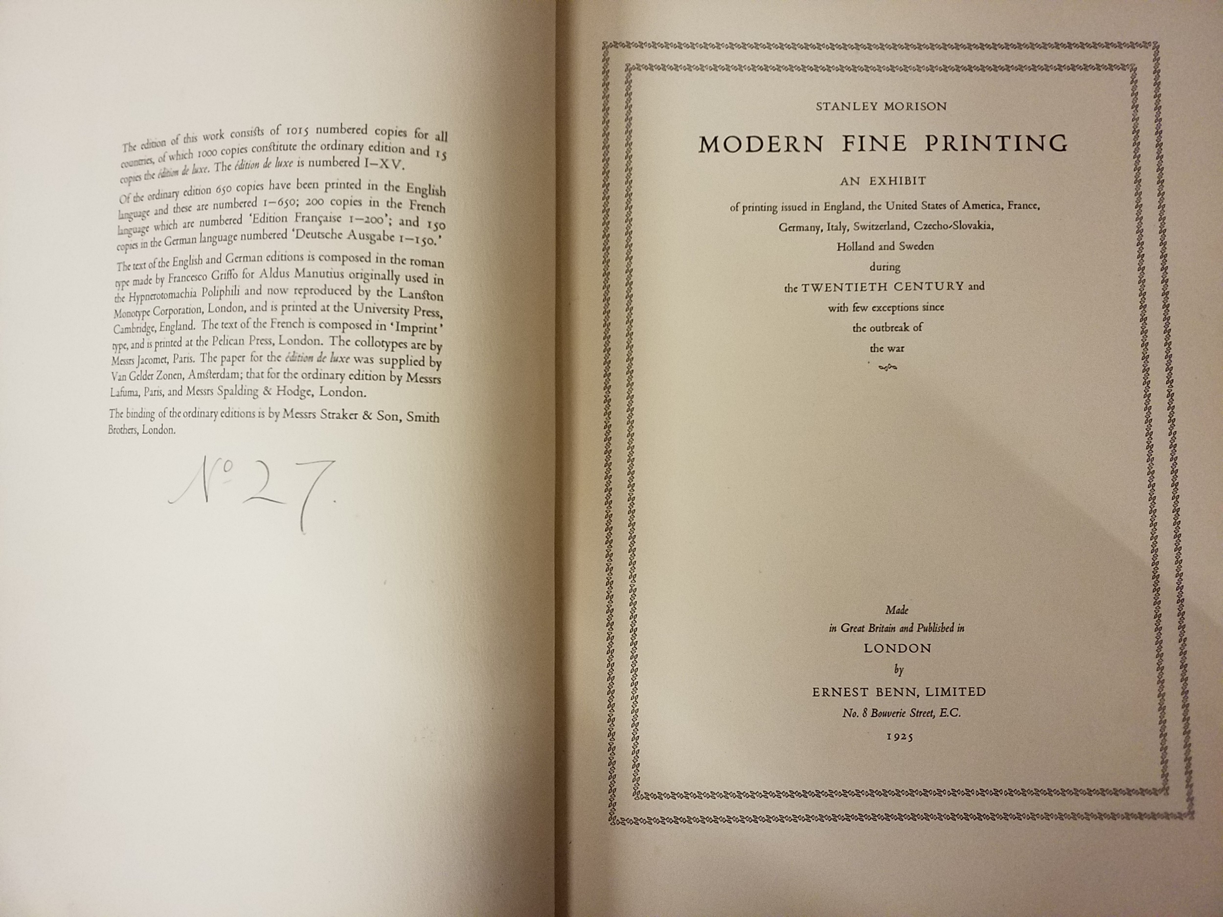 Lot 443 - Printing Reference. A collection of modern