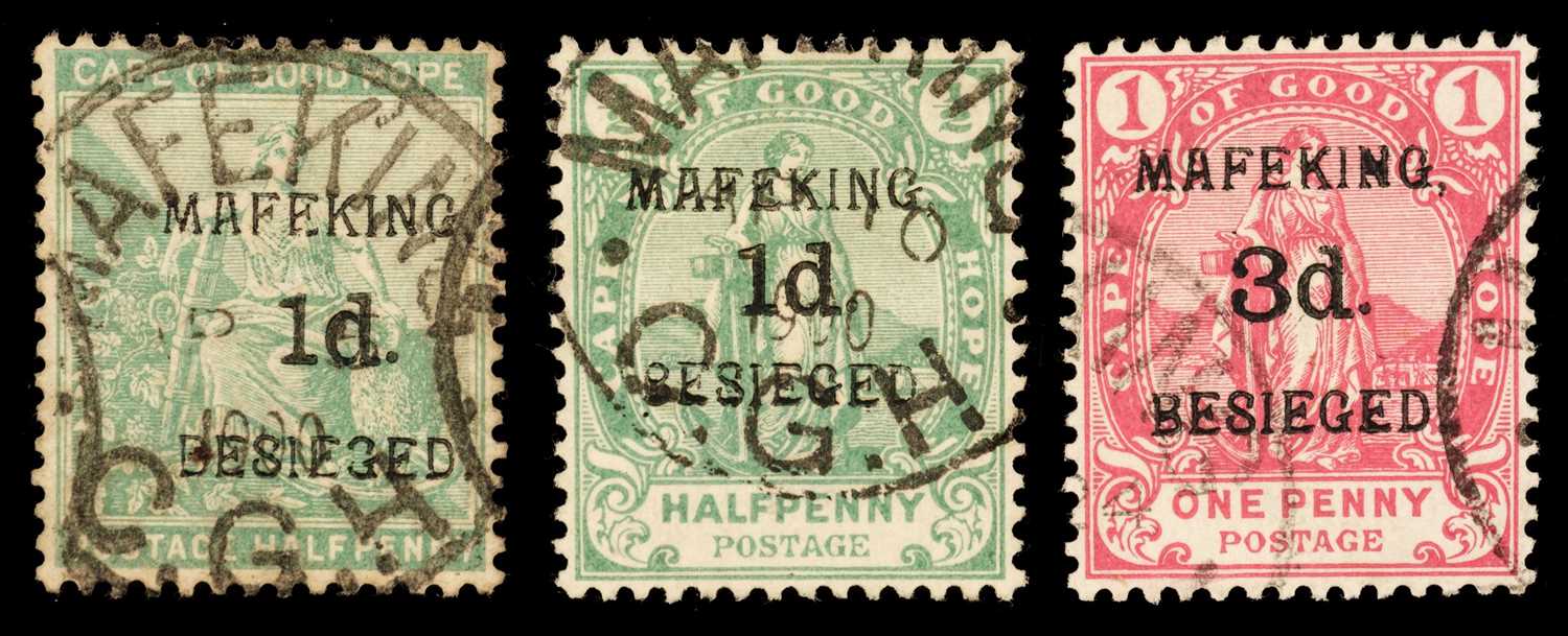 Lot 305 - Mafeking. 1900 Overprints on Cape