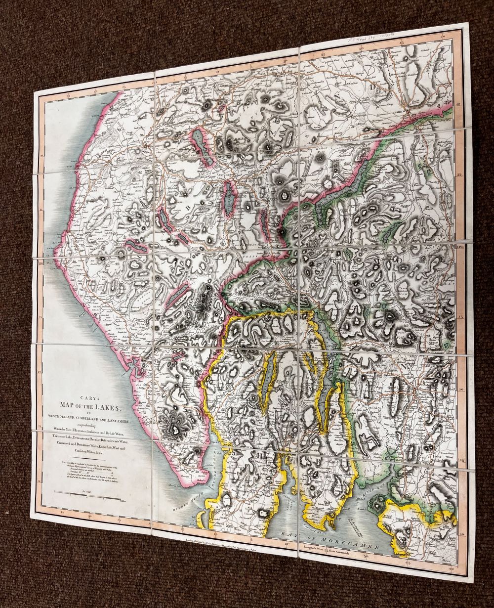 Lot 167 - Folding County Maps. A collection of 12 maps,