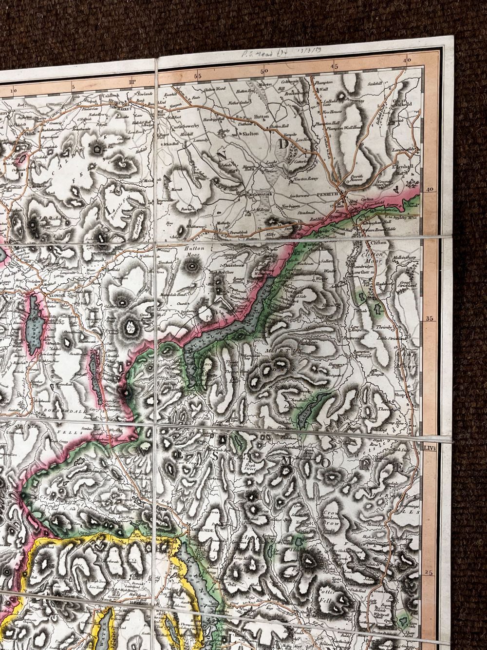 Lot 167 - Folding County Maps. A collection of 12 maps,