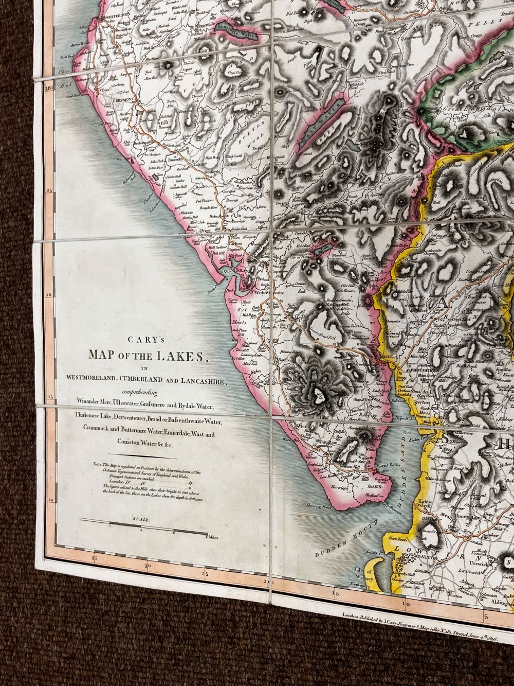Lot 167 - Folding County Maps. A collection of 12 maps,