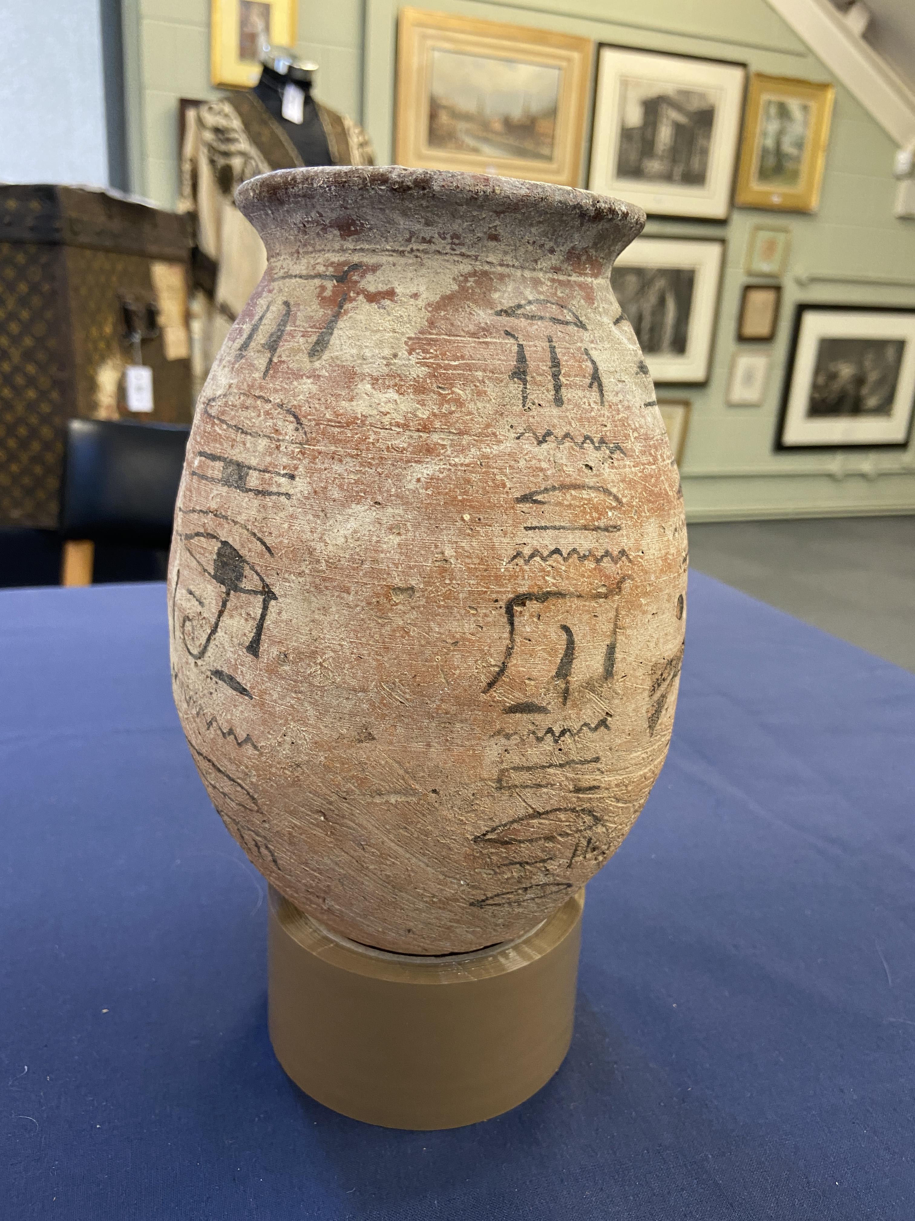 Lot 124 - Egypt. An ancient Egyptian vase formerly