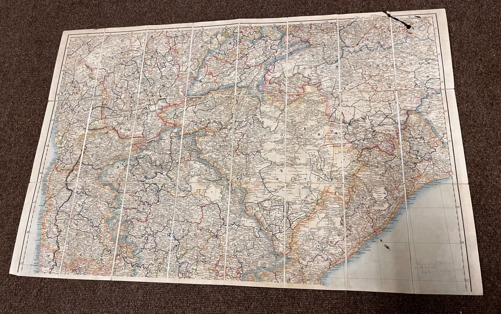 Lot 168 - Folding Maps. A collection of eight maps,