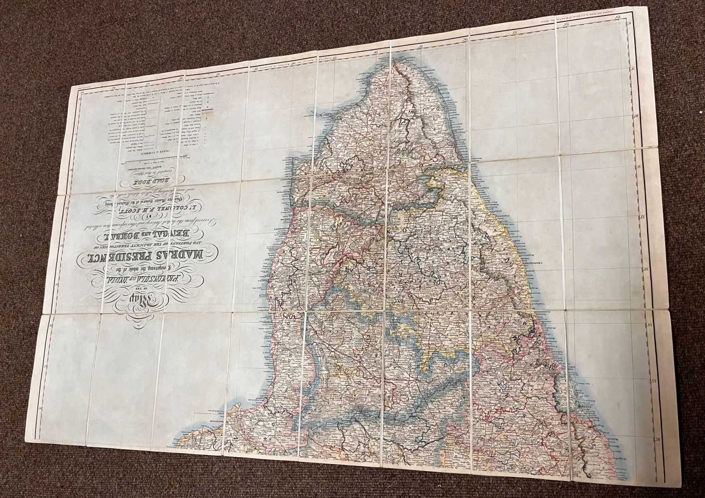 Lot 168 - Folding Maps. A collection of eight maps,