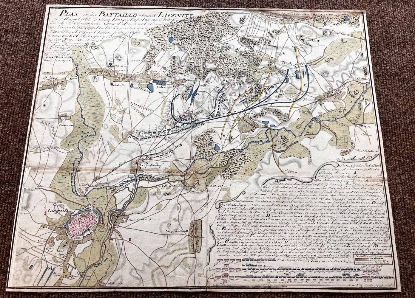 Lot 196 - Manuscript Campaign Maps. Plan von der