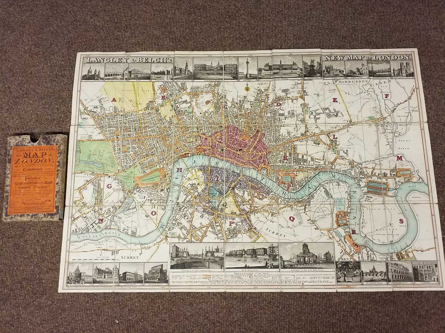Lot 192 - London. Langley and Belch's New Map of
