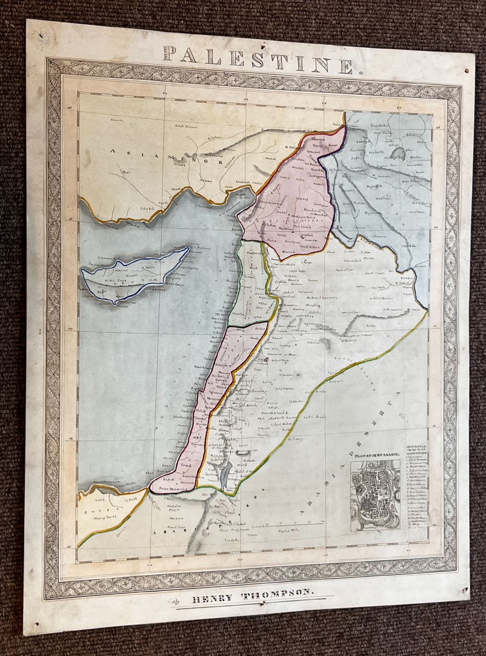 Lot 198 - Manuscript Maps. Thompson (Henry), Palestine,
