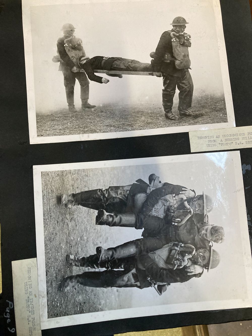 Lot 473 - WWII Army Fire Service. A WWII photograph