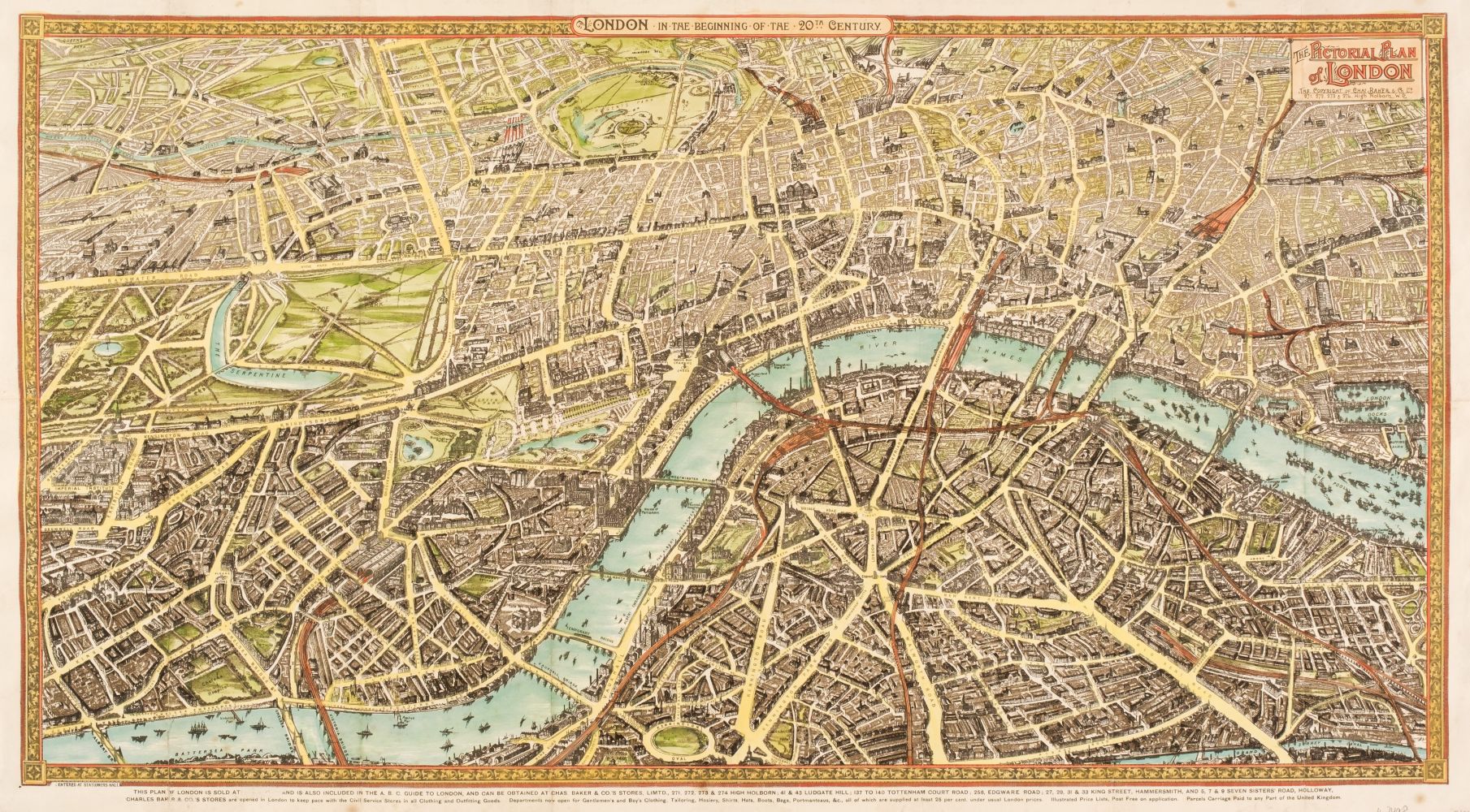 Lot 186 - London. Baker (Charles), The Pictorial Plan