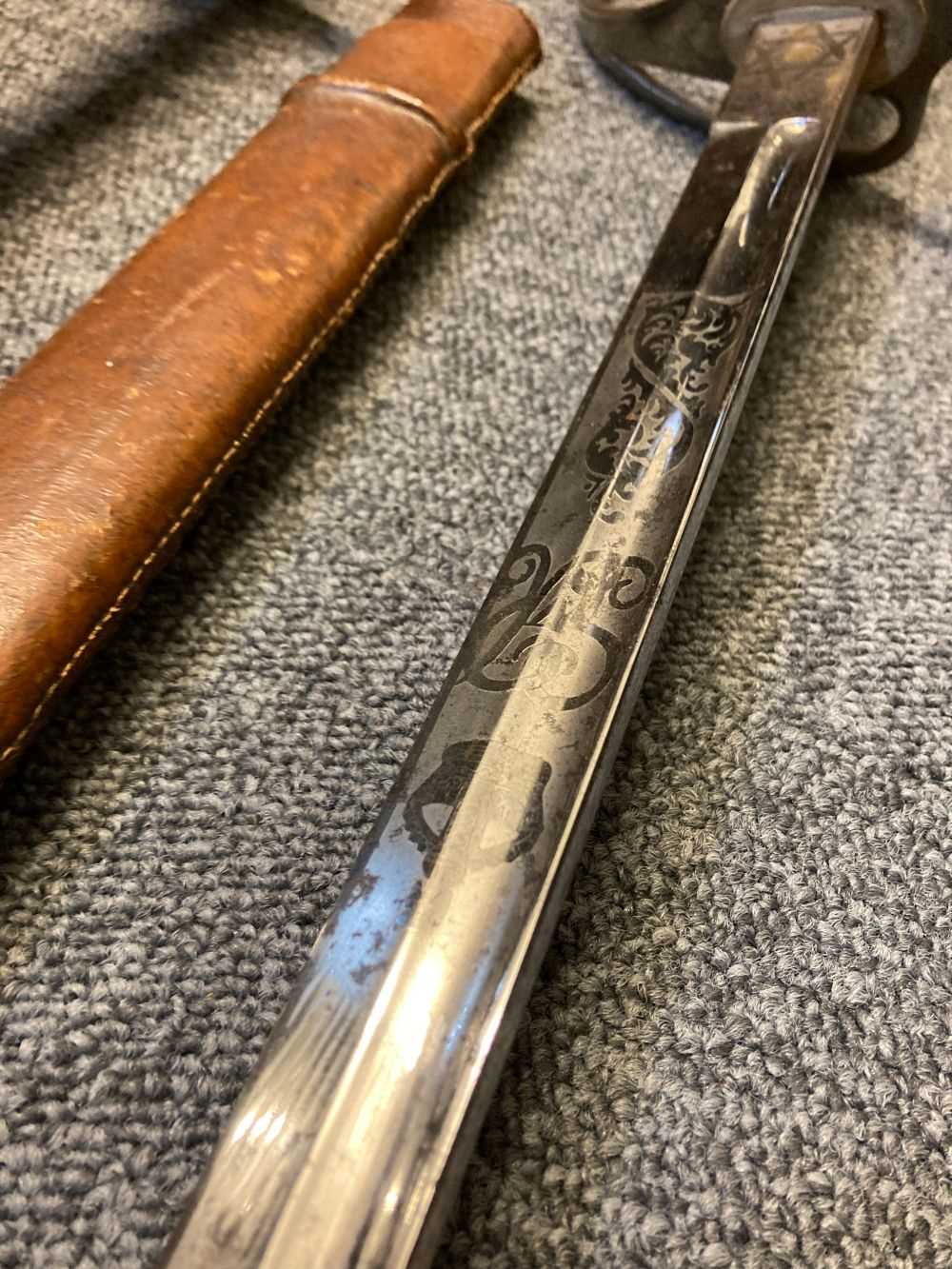Lot 397 - Swords. A WWI Royal Artillery officer's