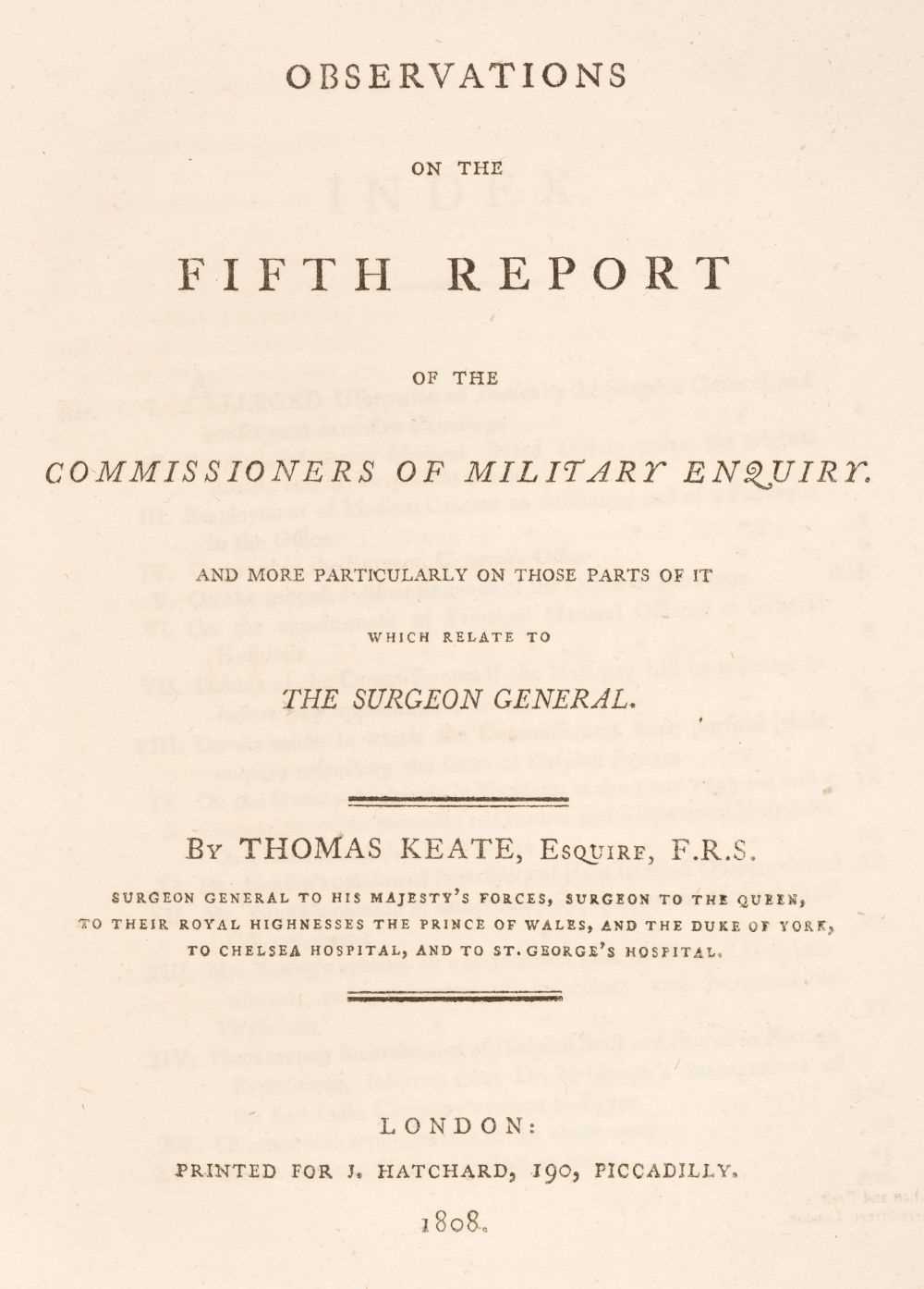 Lot 93 - Keate (Thomas). Observations on the Fifth