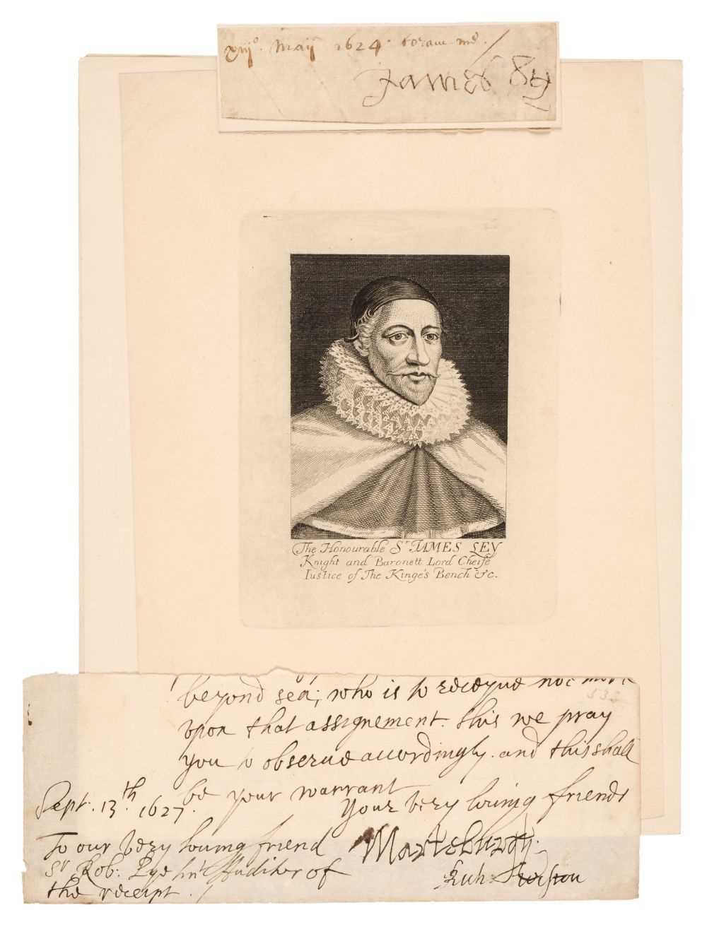 Lot 209 - Ley (James, c. 1552-1629). Document Signed,