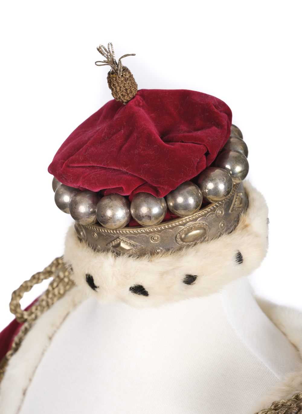 Lot 599 - Coronation robes. A set of robes and