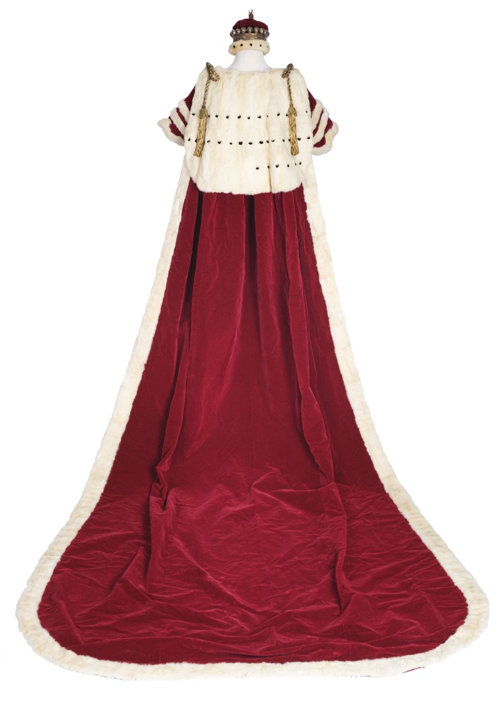 Lot 599 - Coronation robes. A set of robes and