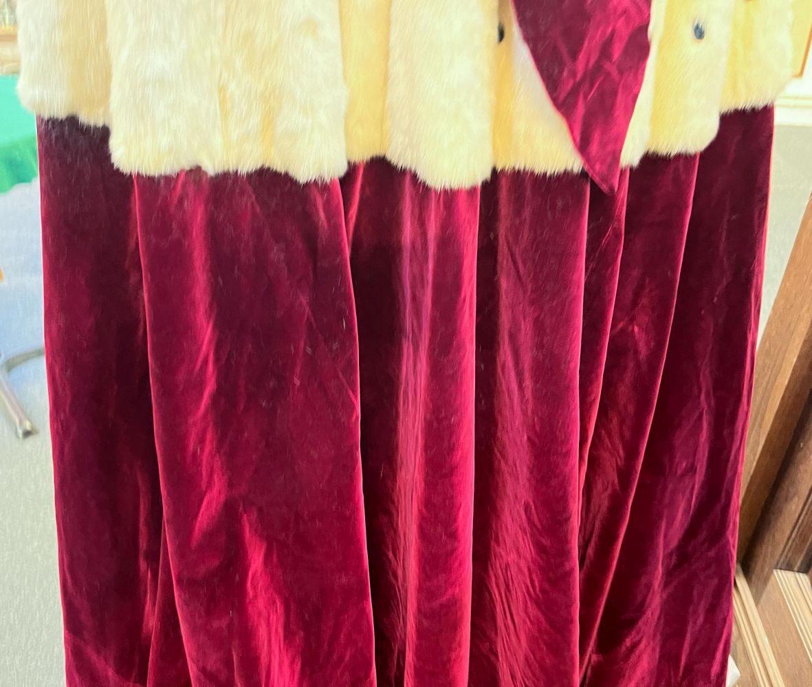 Lot 599 - Coronation robes. A set of robes and