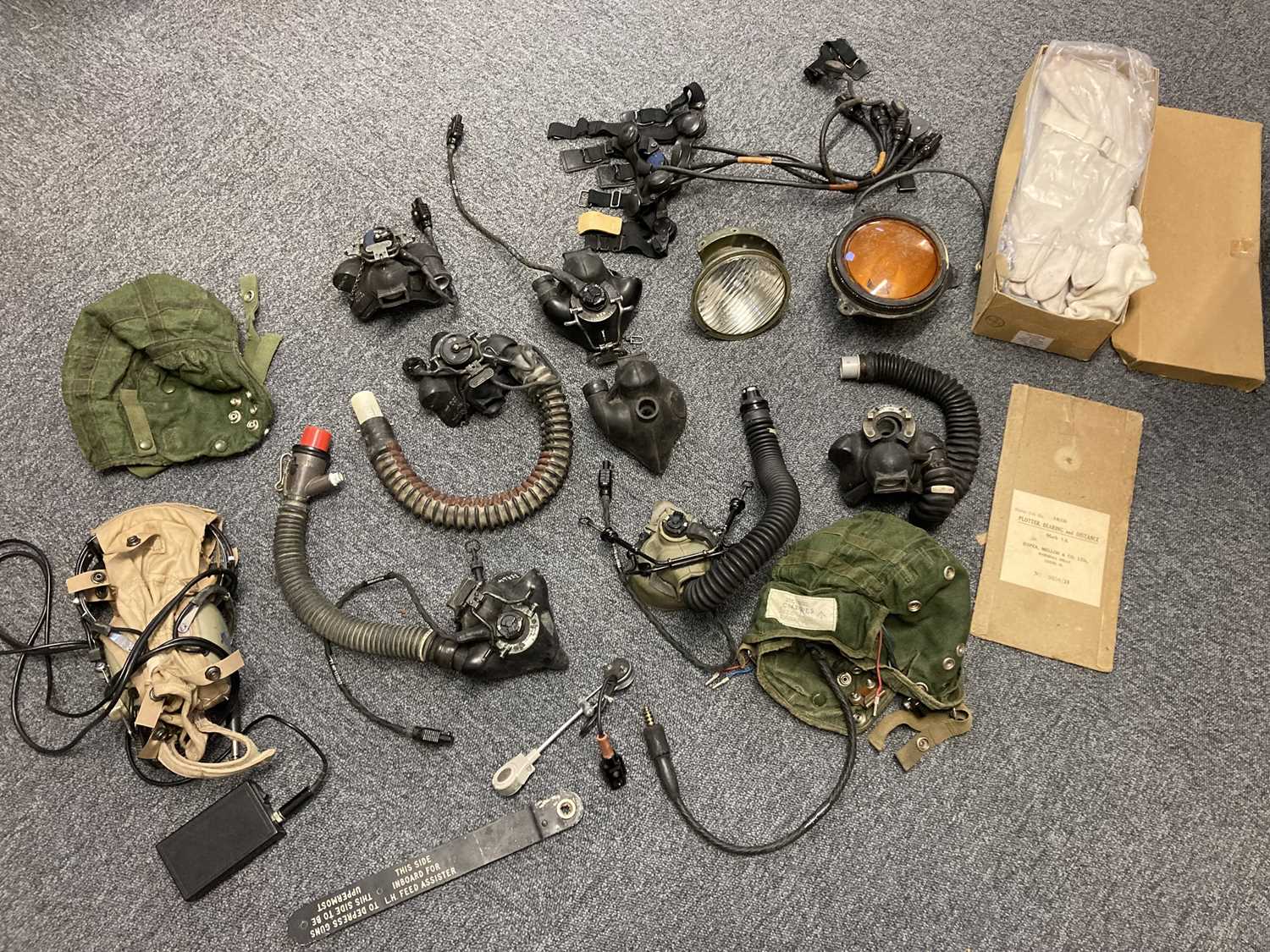 Lot 60 - Oxygen Masks. A collection of seven post WWII