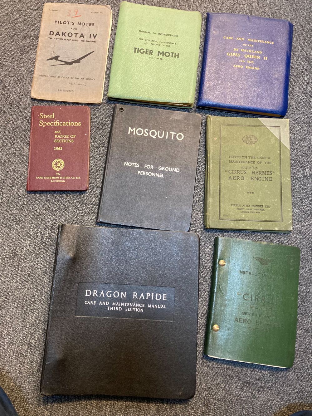 Lot 7 - Aviation Manuals. A collection of early