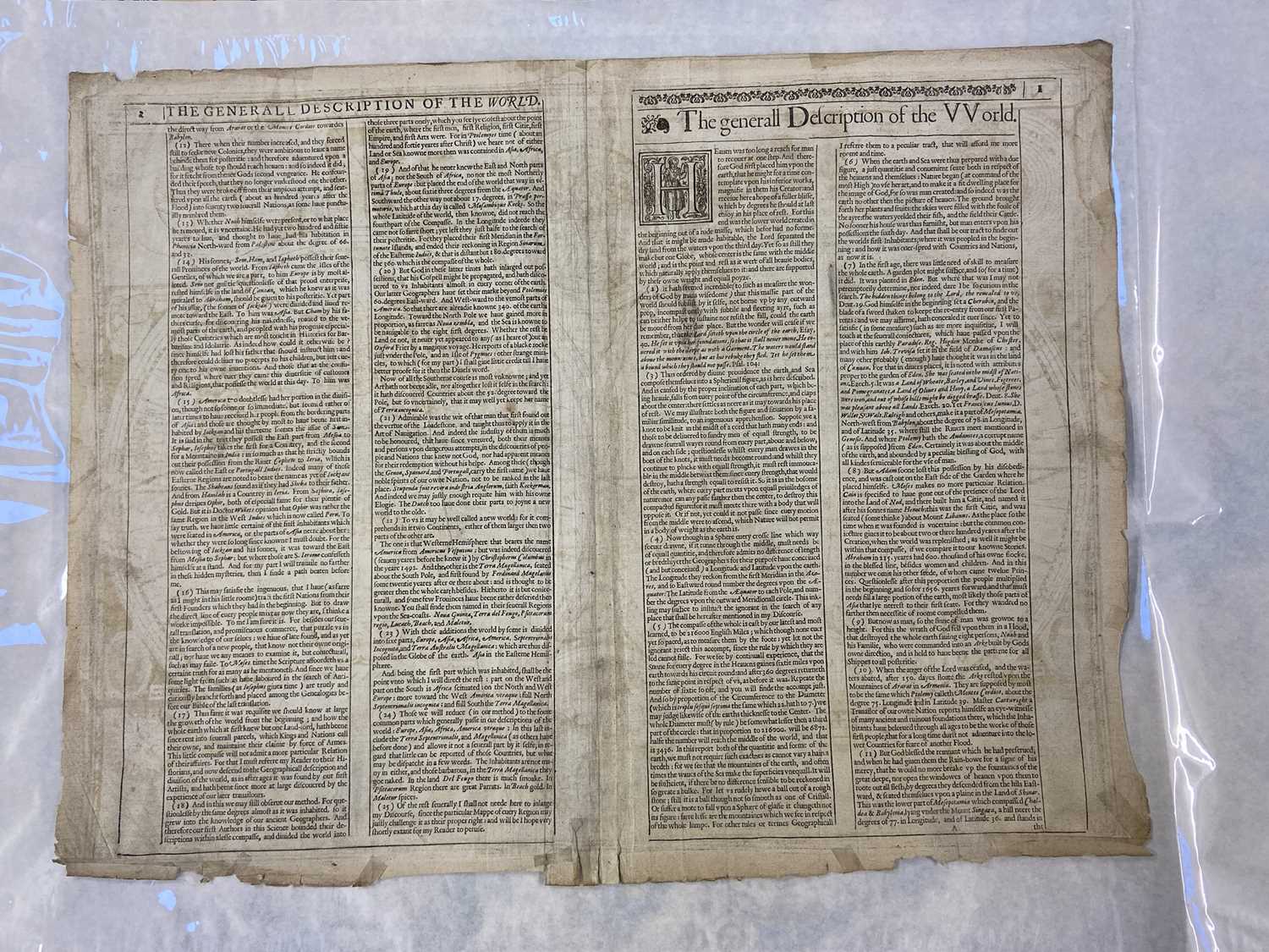 Lot 218 - World. Speed (John), A New and Accurat Map