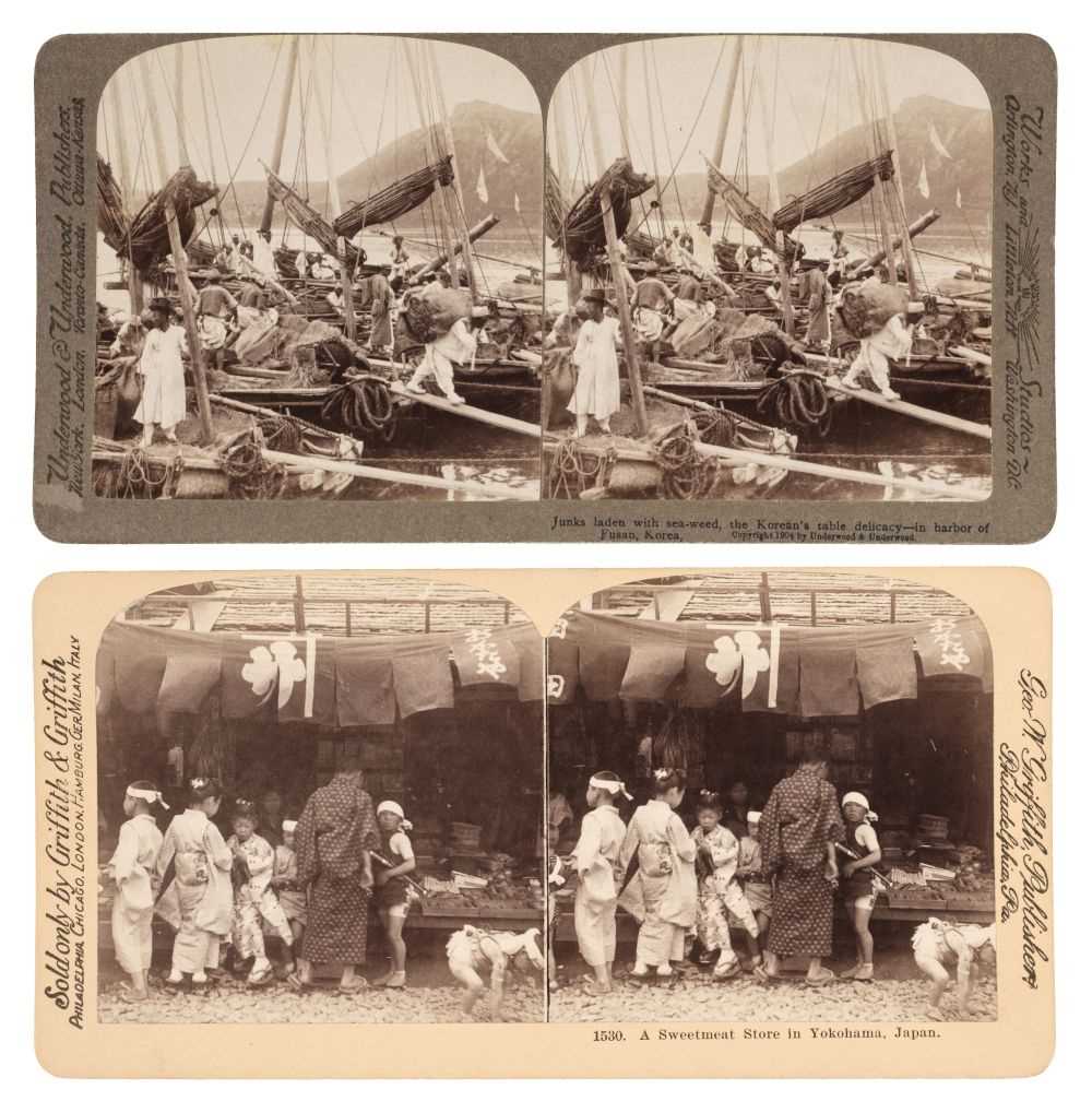 Lot 78 - Japan. A group of 26 stereoviews of Japan,