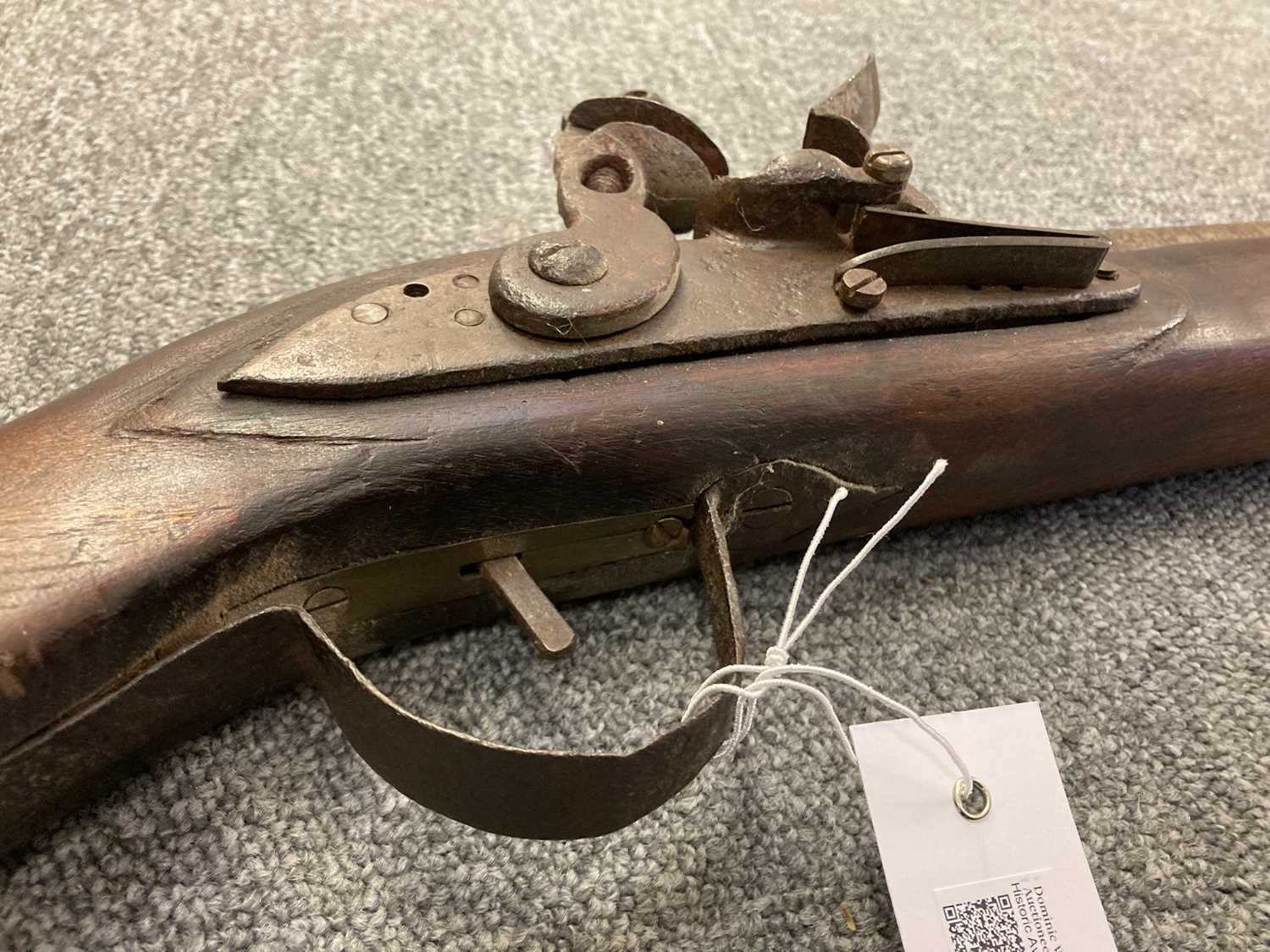 Lot 329 - Gun. A 19th-century flintlock musket,