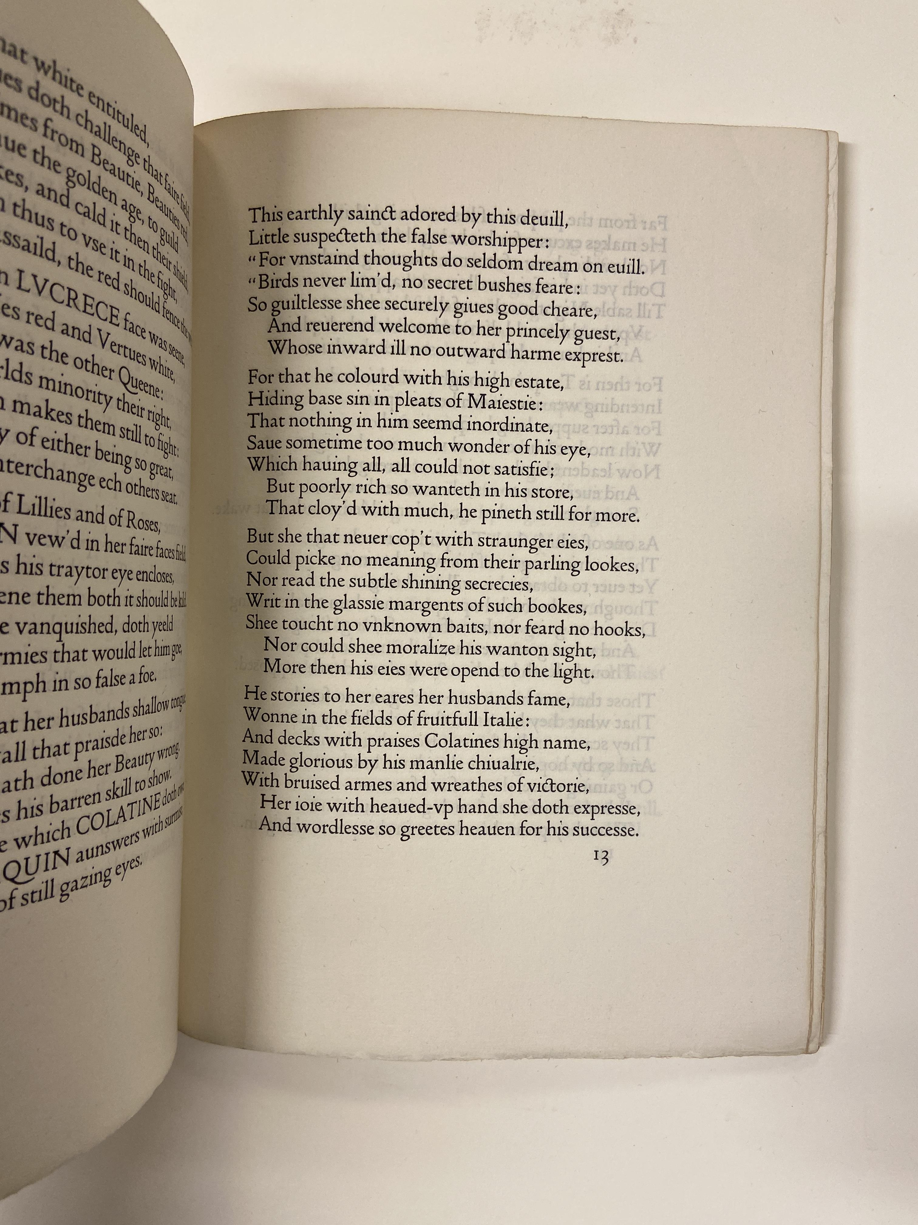 Lot 822 - Doves Press. Shakespeare (William). Lucrece,