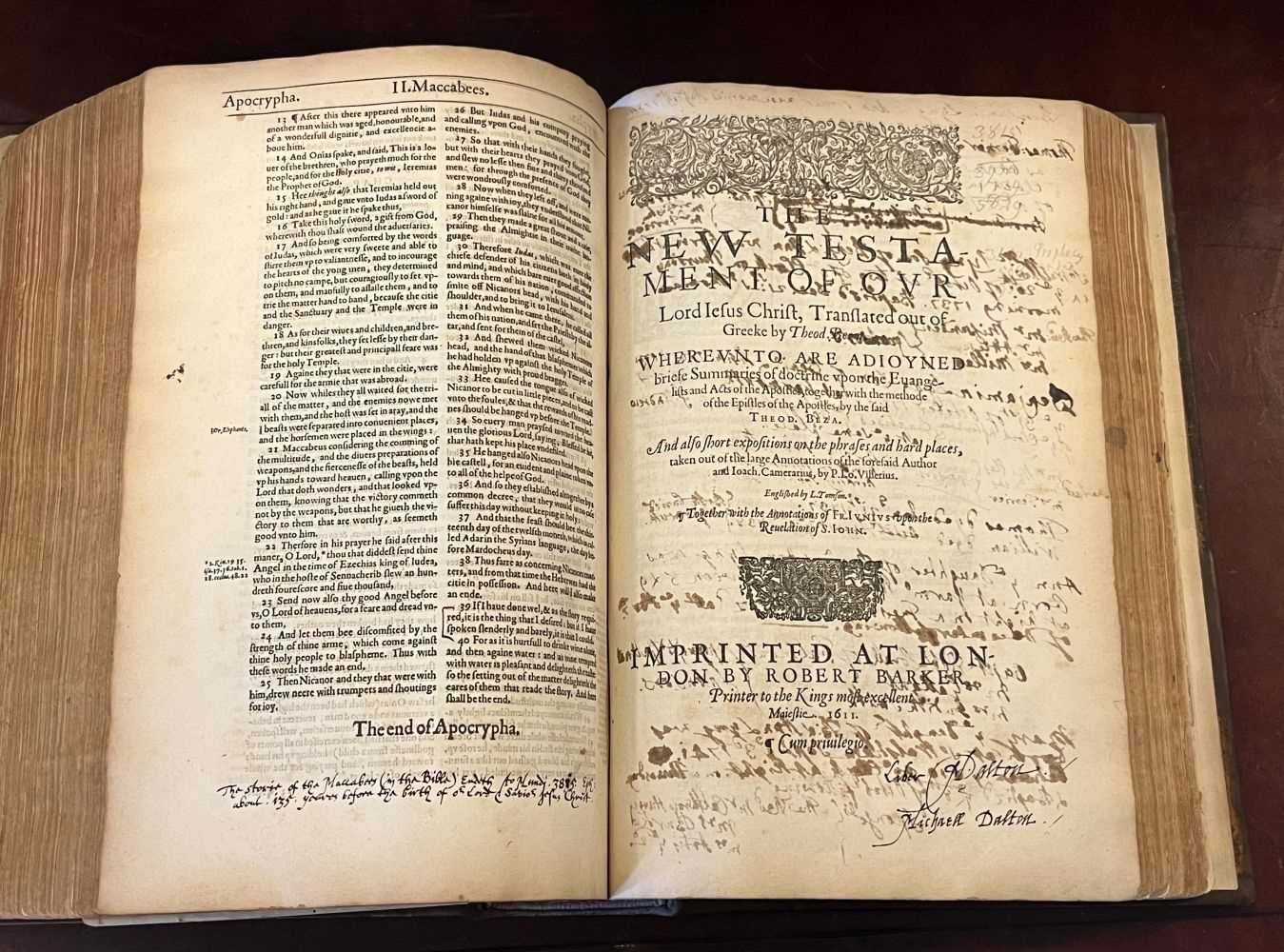 Lot 259 - Bible [English]. The Bible that is, the holy