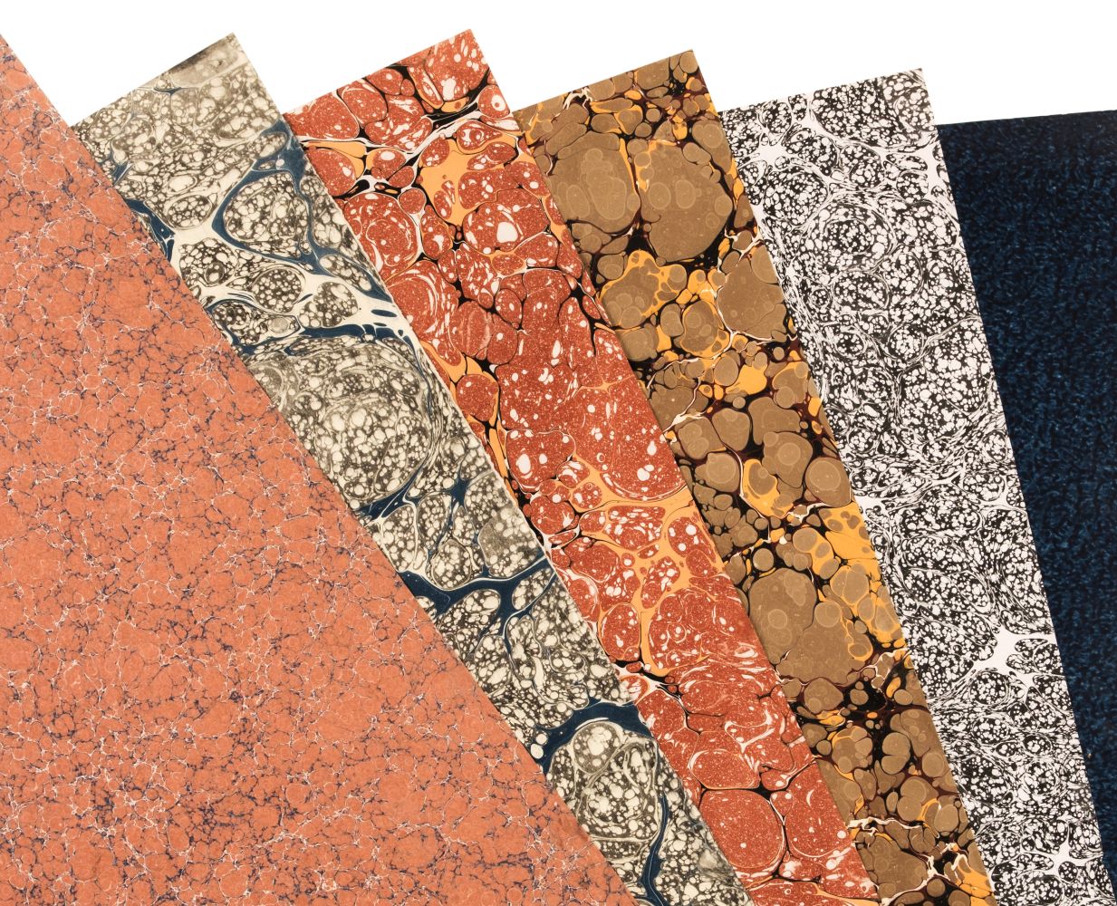 Lot 343 - Marbled paper. A collection of 27 sheets of