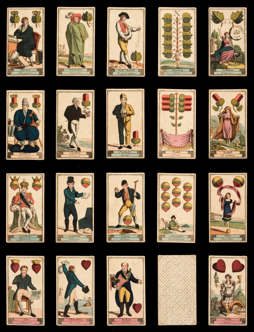 Lot 519 - German playing cards. Orakelkarte [Oracle