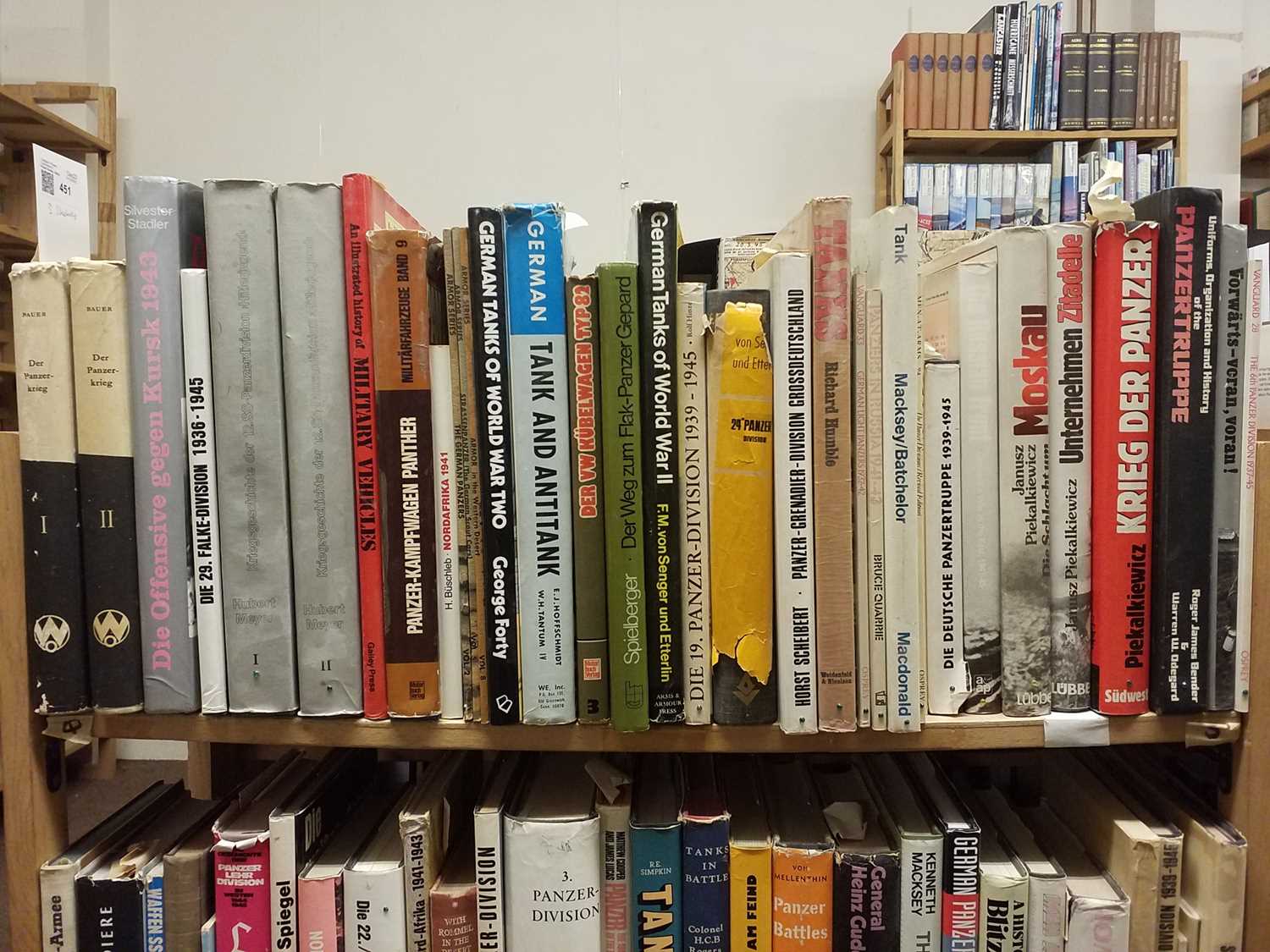 Lot 451 - Tanks. A collection of German language