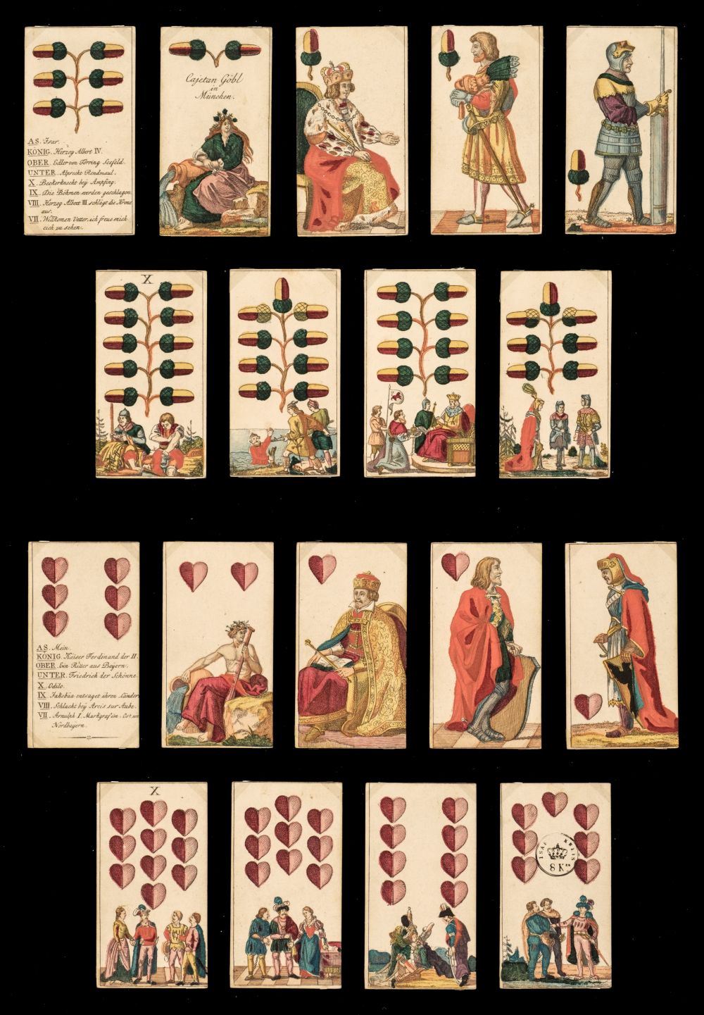 Lot 514 - German playing cards. Bavarian historical,