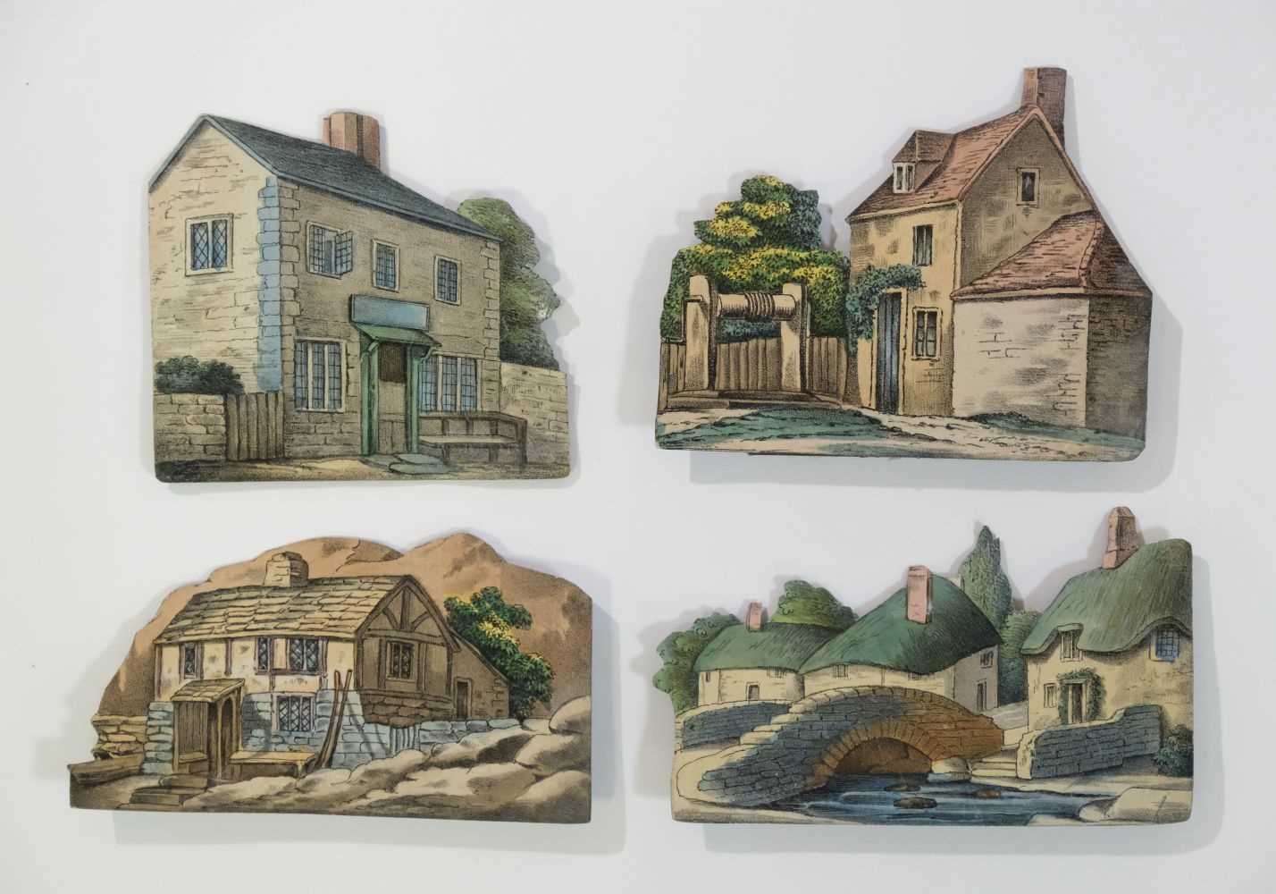 Lot 502 - Miniature scenery. A collection of cut-out