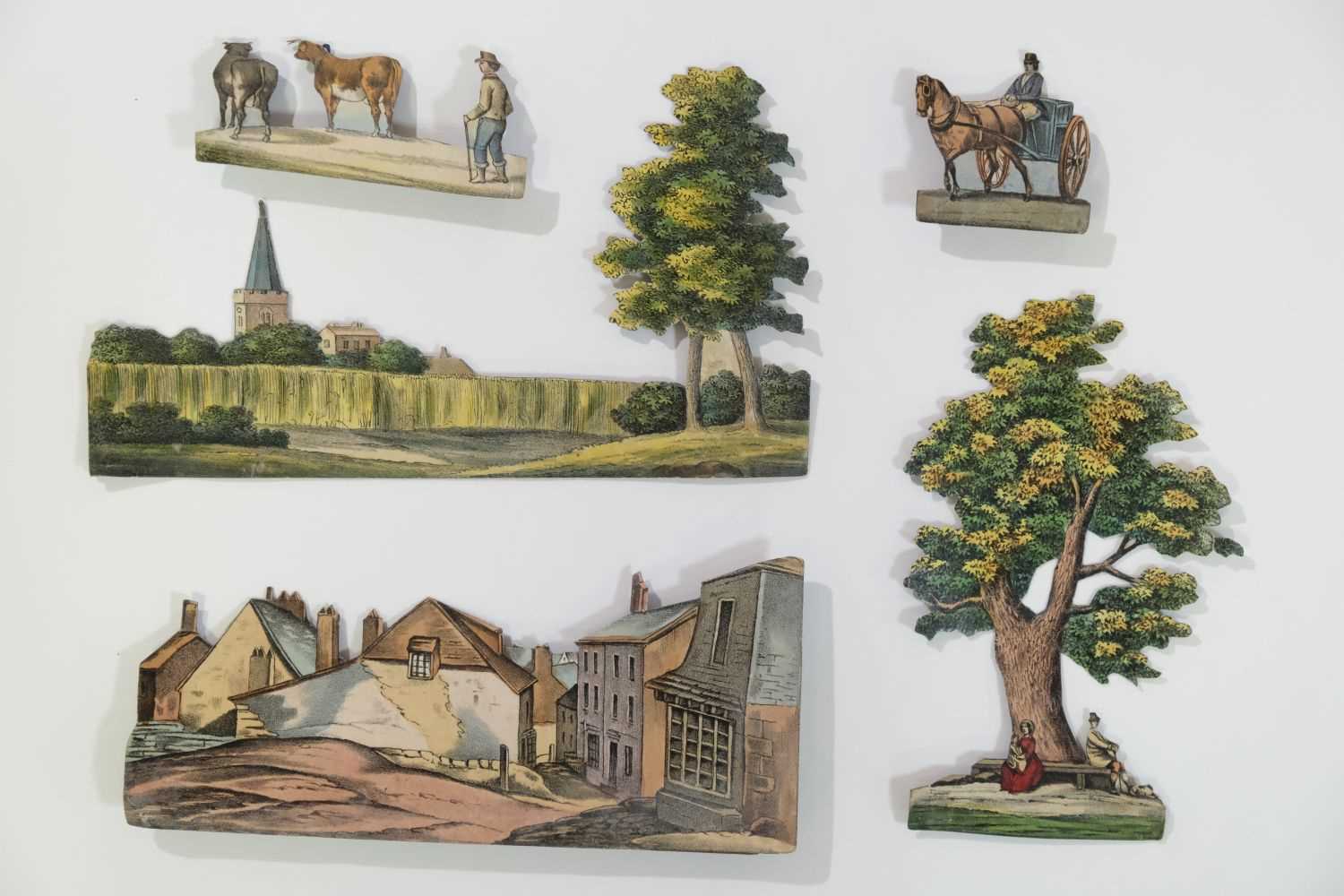 Lot 502 - Miniature scenery. A collection of cut-out