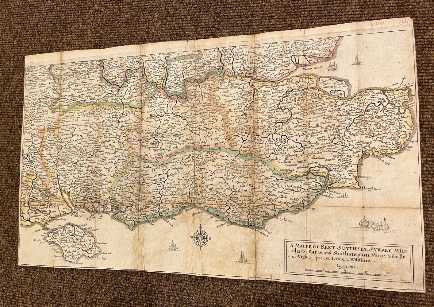 Lot 91 - British Isles. Pine (John), Sea chart showing